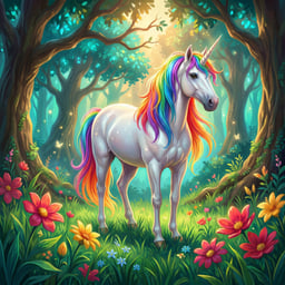 Enchanted Forest Iridescent Unicorn 100 Pieces Free Puzzles
